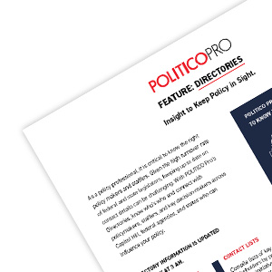 Political Resources, News & Tools | POLITICO Pro